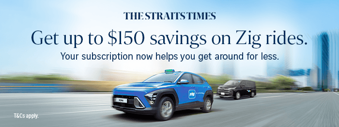 Get $150 in Zig car ride voucher codes - subscribe to The Straits Times